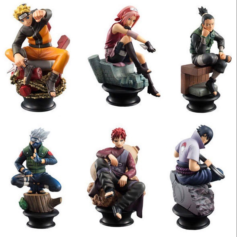 6pcs / AO 9cm Naruto Doll Set Uzumaki / Gaara / Kakashi Hatake / Sakura ...