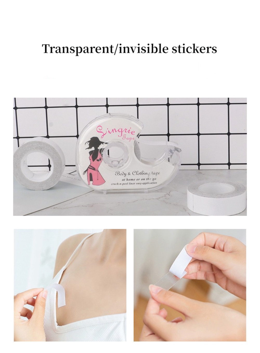 Collar invisible sticker Double-sided adhesive collar sticker Shoulder ...