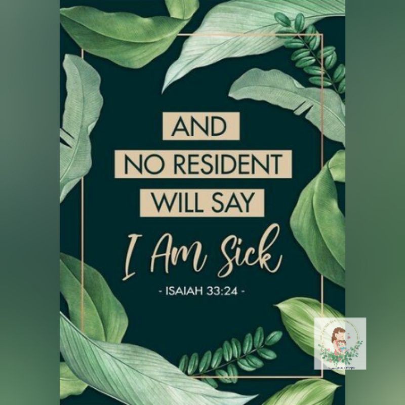 COD TROPICAL THEME BIBLE VERSES/ QOUTES wall decor a4 size Laminated ...