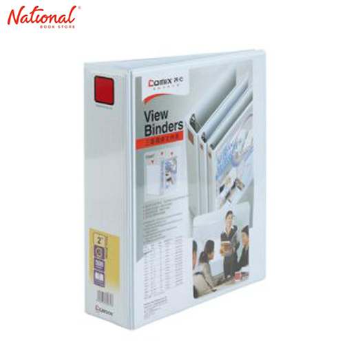Comix Ring Binder 3 Ring A235F Long White 2 Inches D-Type With Front ...