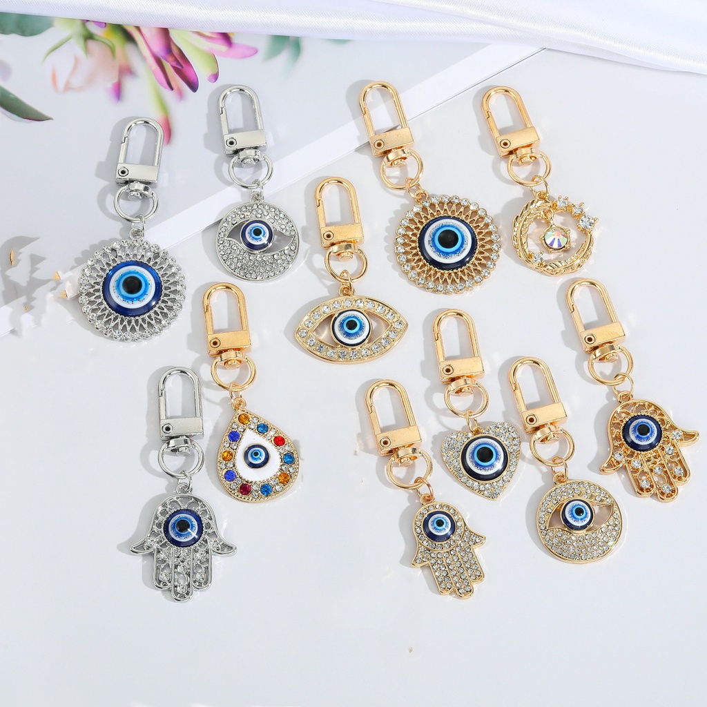 Blessed Evil Eye Keychain Lucky Key Holder Keyring for Bag Accessory ...
