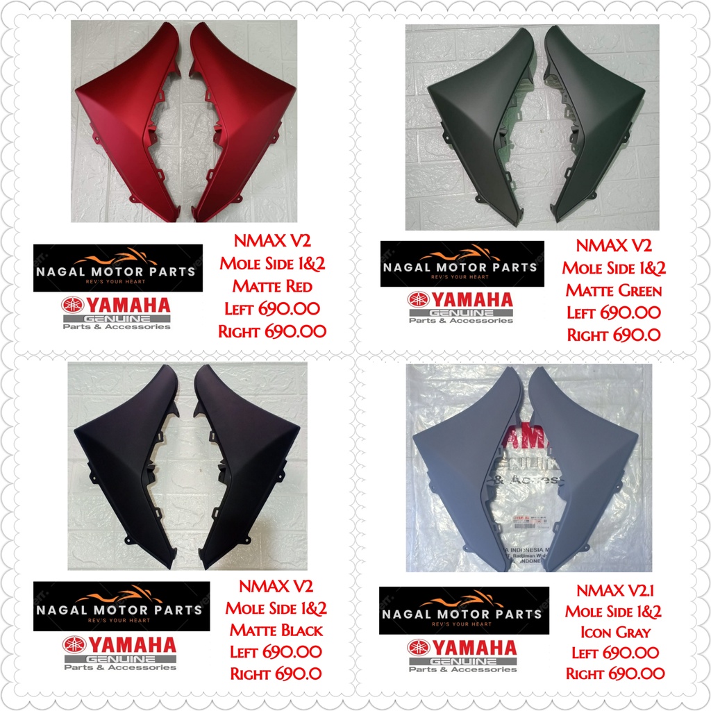 MOLE SIDE COVER FOR NMAX V2 AND V2.1 YAMAHA GENUINE PARTS | Shopee ...
