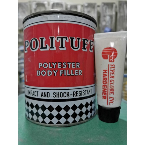 Polituff with Hardener 1 Liter / Masilya / Body Filler | Shopee Philippines