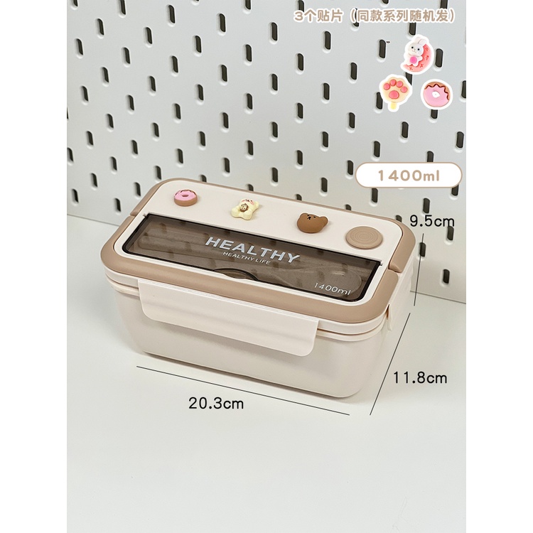 Portable Lunch Box With Spoon and chopsticks Utensils Heated Leakproof ...