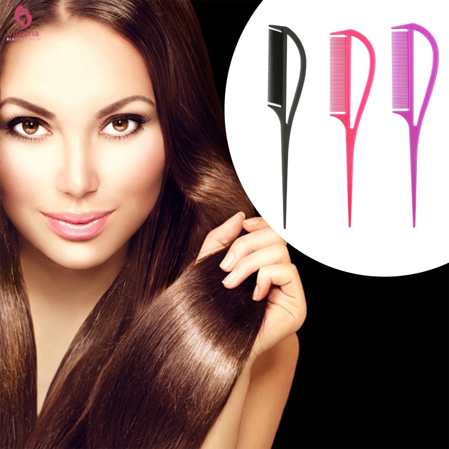 Victoria Teeth Teasing Hair Comb Detangling Brush Rat Tail Comb Adding ...