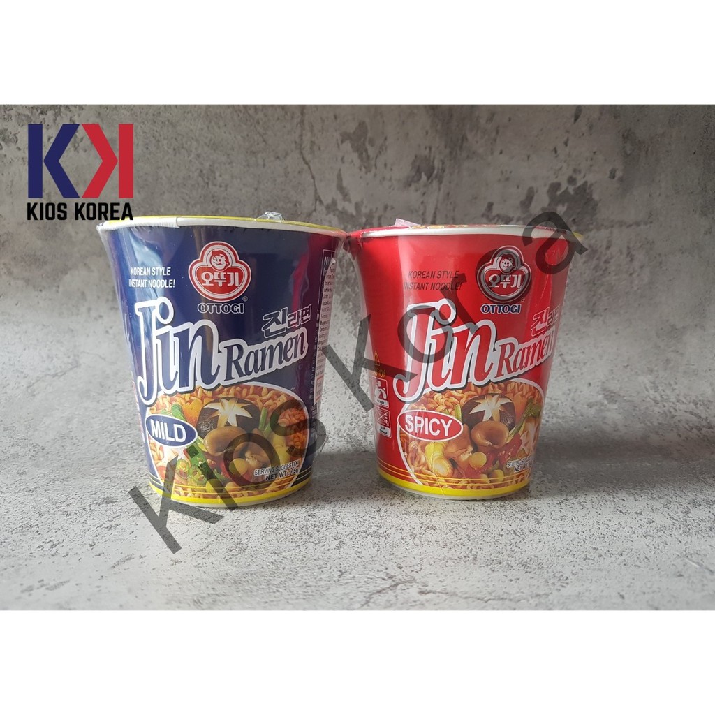 Ottogi JIN RAMYEON MILD 65gr - CUP - RAMYUN RAMEN NOODLE KOREAN NOODLE ...