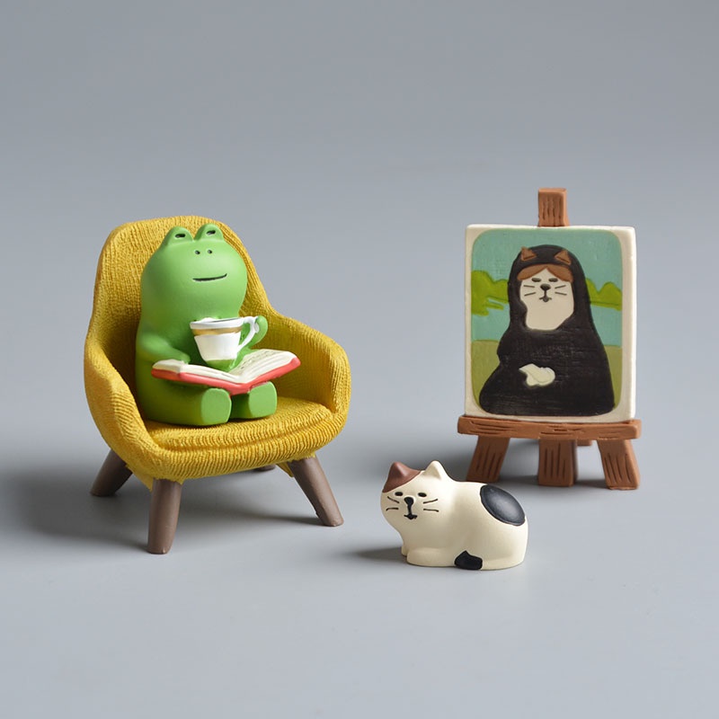 DreamerHouse Japanese Style Groceries Resin Small Ornaments Frog Fox Miniature Scene Home ...