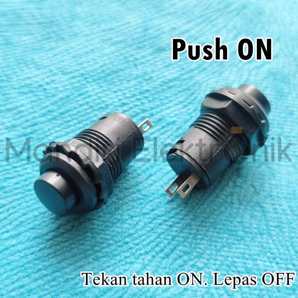TOMBOL Black 2 pin Push On Switch - 2 Leg On Button | Shopee Philippines