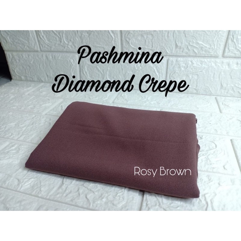 Pashmina Diamond Crepe 175x75 - Rosy Brown | Pashmina Diamond | Plain ...