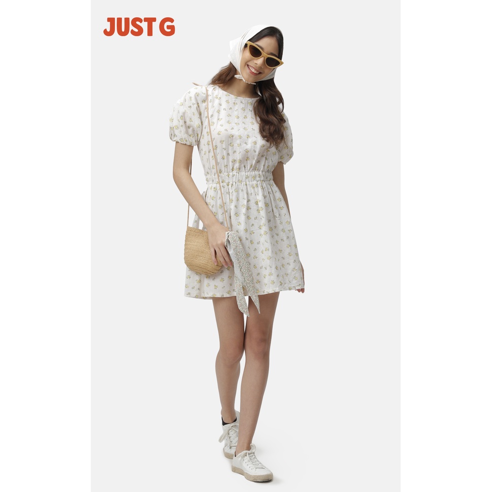 Just G Floral Tie Waist Dress | Shopee Philippines