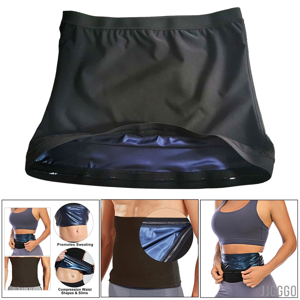 Sweat Vest Sauna Suit Workout Tank Tops Weight Losing Belly Ab Training ...