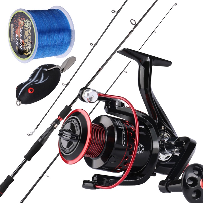 Fishing Rod Set 1.8/2.1m Carbon Fishing Rod Body and Spinning Reel 13 ...