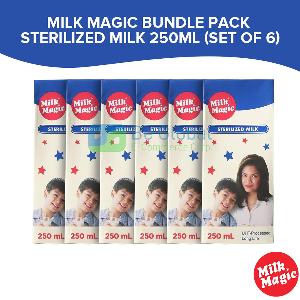 Milk Magic - Sterilized Milk 250ml (Set of 6) - EXP Date: October 23, 2025 | Shopee Philippines