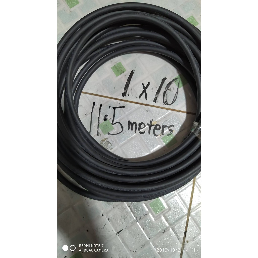 15meters 10mm2 Solar PV Cable single core (black) | Shopee Philippines