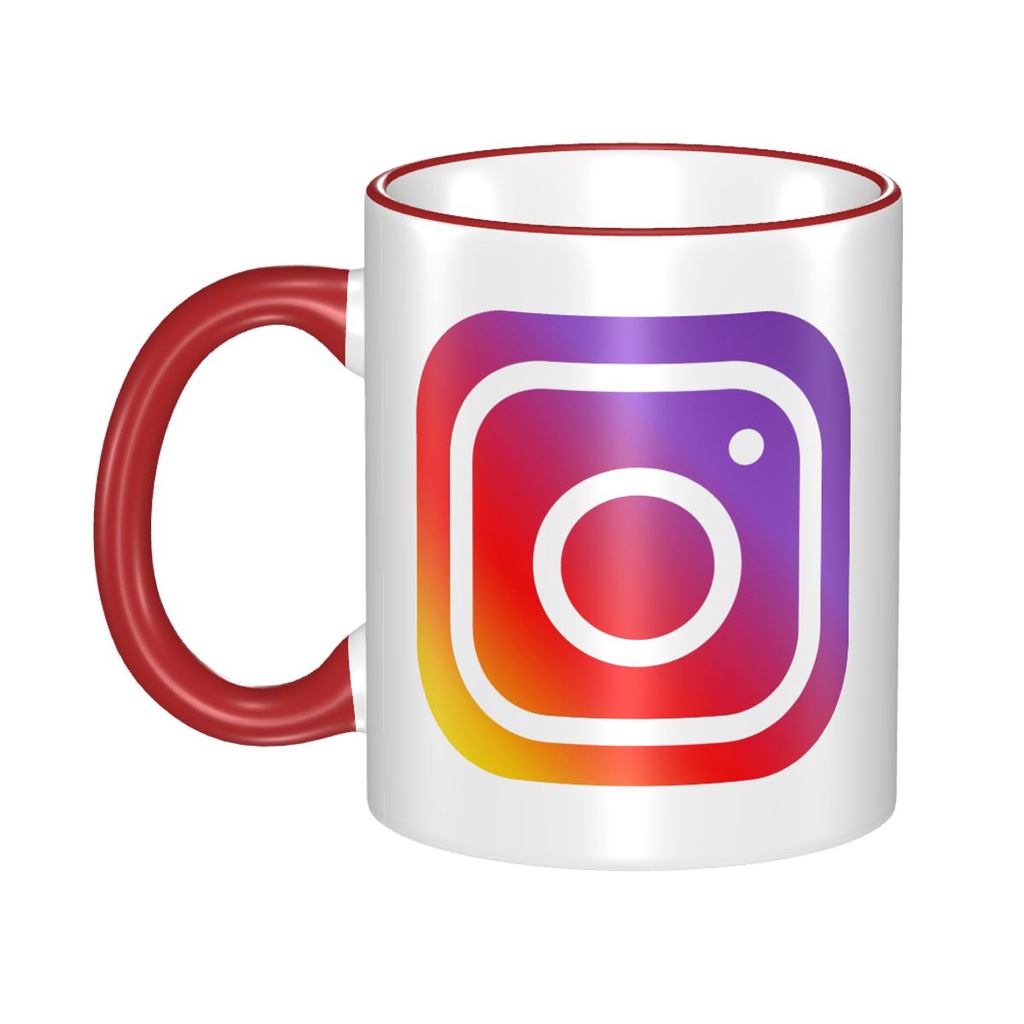 Ready Stock Instagram Logo Mug Creative Coffee Cup Couple Simple ...
