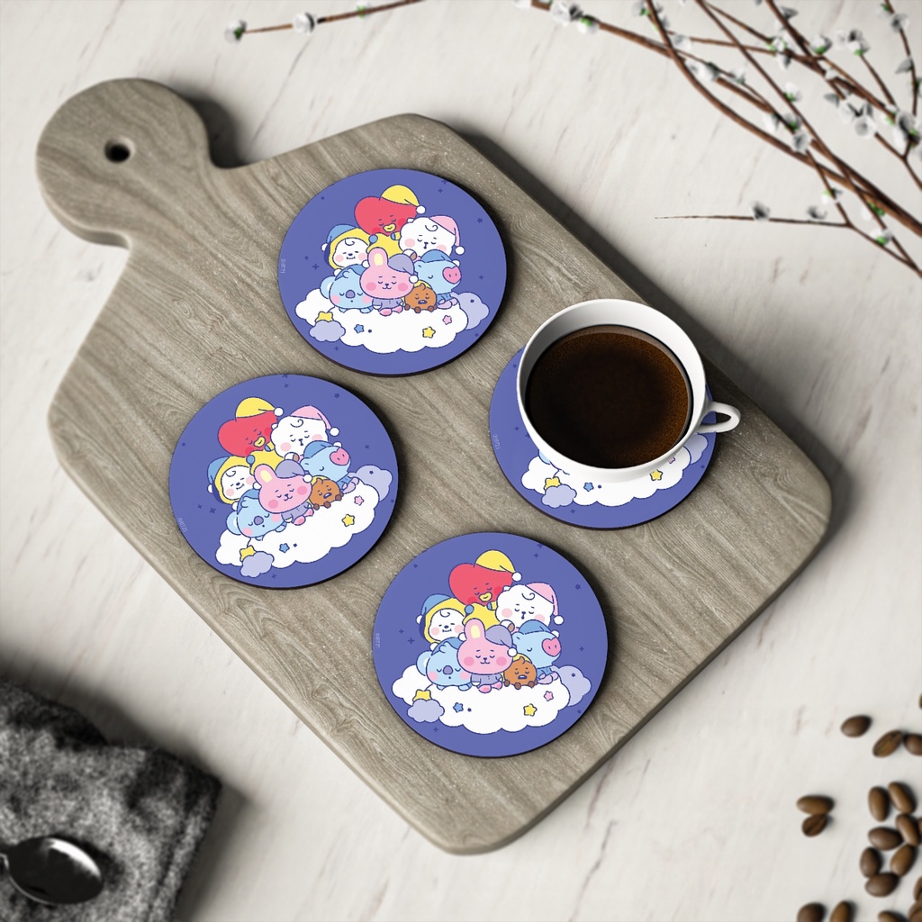 Customized BT21 Fanmade Coaster Pads | Shopee Philippines