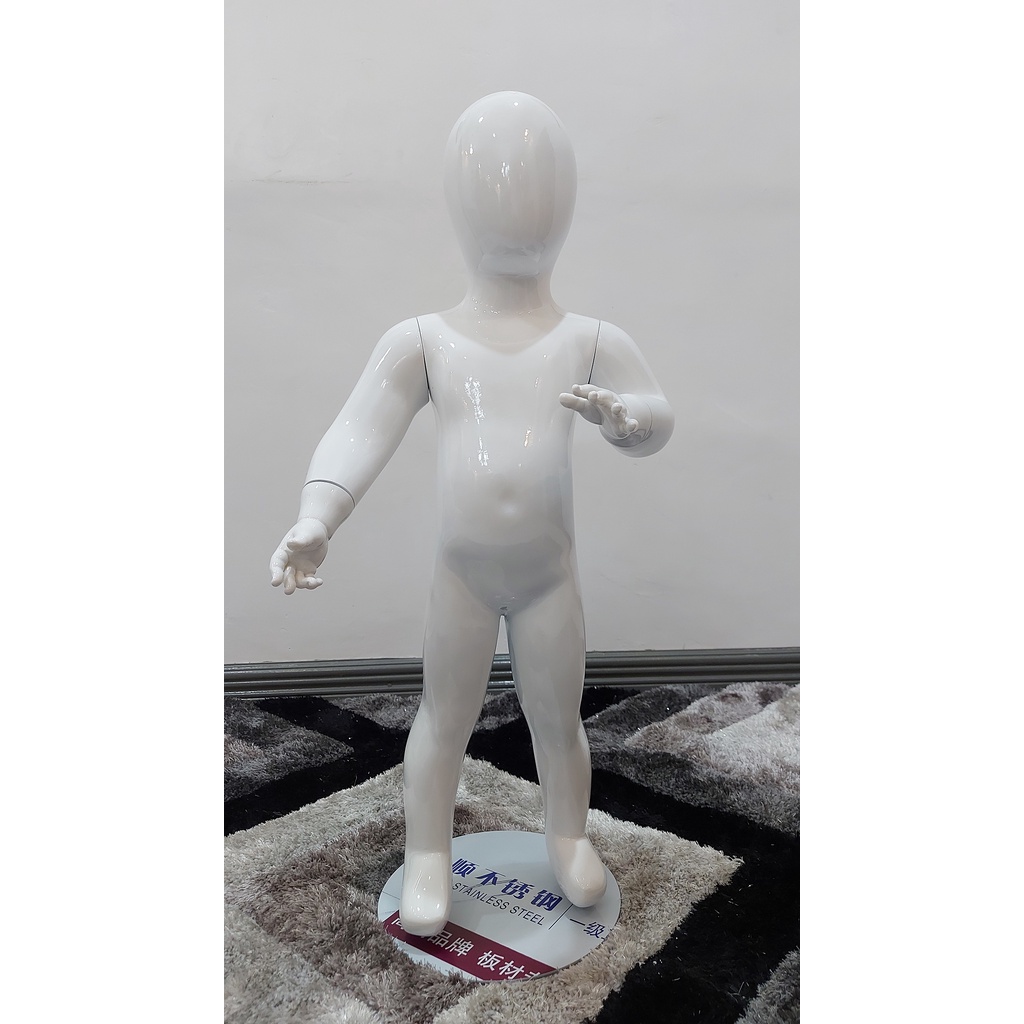 Kid Full Body Mannequin Standing Mannequin Fiberglass Glossy Window ...
