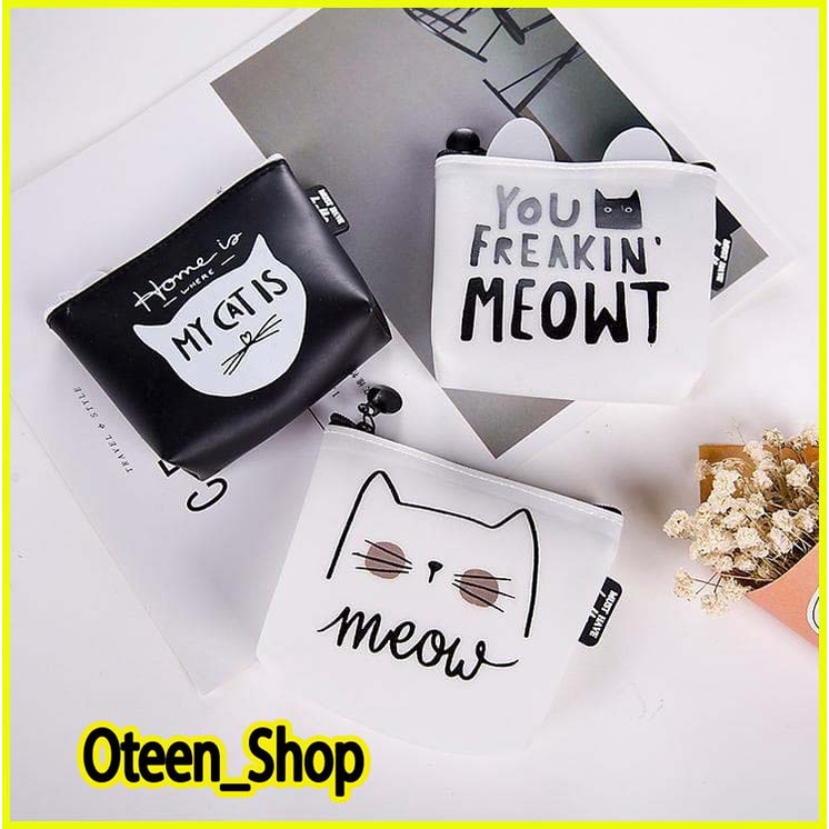 Coin Wallet Card Wallet Cute Cat motif Card Wallet Coin Purse | Shopee ...