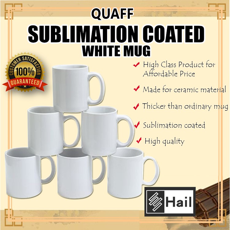 QUAFF/CUYI SUBLIMATION WHITE MUG [36 PCS PER BOX] | Shopee Philippines