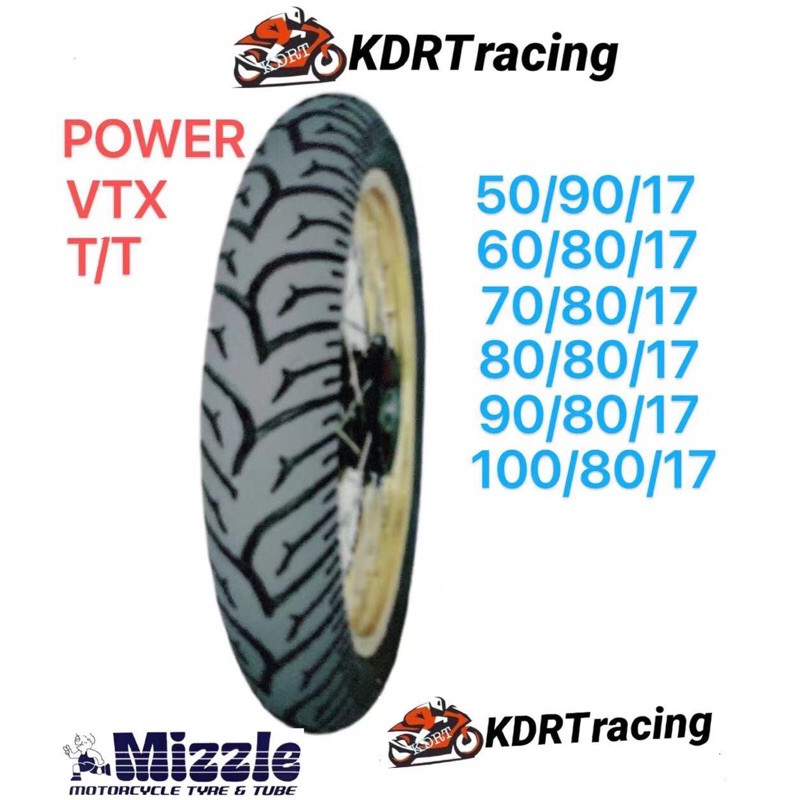 MIZZLE POWER VTX T/T MOTORCYCLE TIRE GULONG | Shopee Philippines