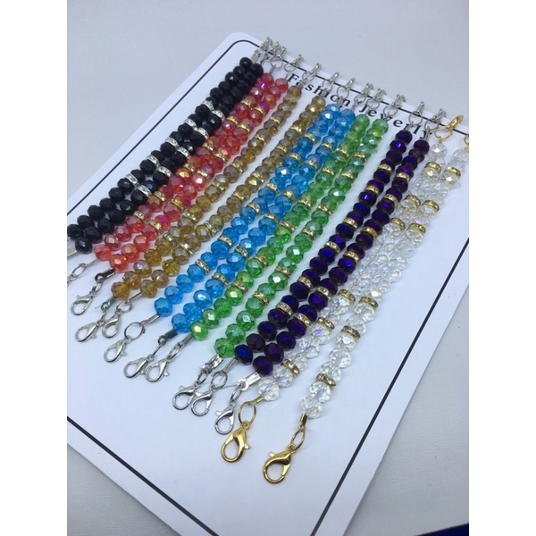 12 pcs / 1 Lsn Crystal Mask Connector Mask Strap Hook Mask Connector ...