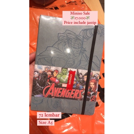Miniso X MARVEL Book NOTES AVENGERS A6 | Shopee Philippines
