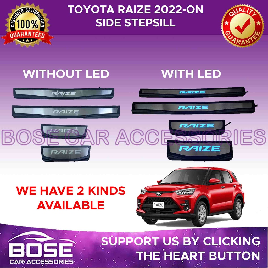 Side Stepsil Toyota Raize 2022 - Onwards w/o LED & w/ LED / Door ...