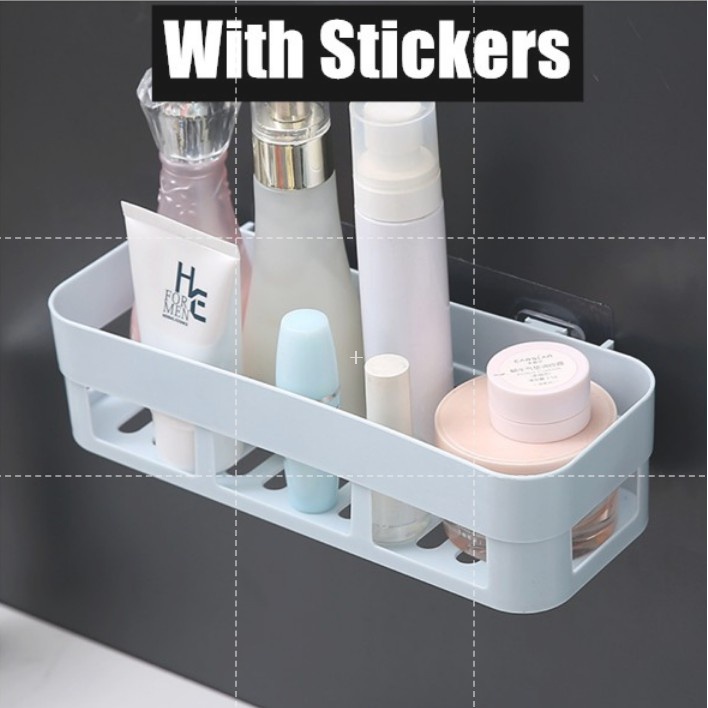 Plastic Kitchen Storage Rack Self Adhesive Wall Storage Organizer ...