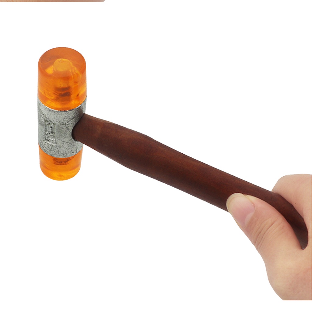 Round Head Rubber Hammer Practical Round Head Hammer With Wooden Handle ...