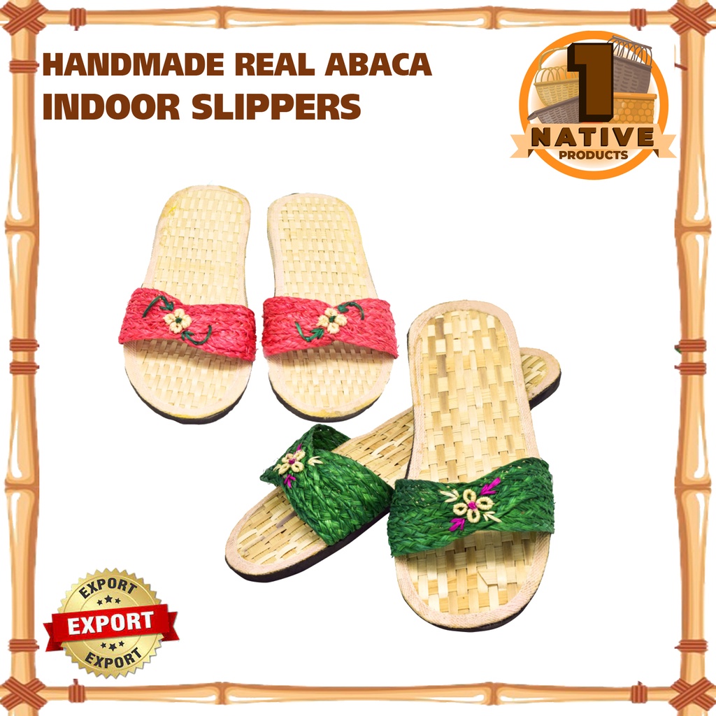 1NativeProducts Abaca Slippers - Real Handmade Native Bamboo / Abaca ...