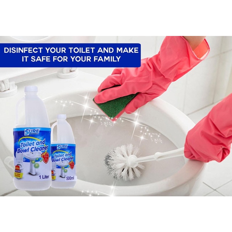 Sure Toilet and Bowl Cleaner 1L | Shopee Philippines