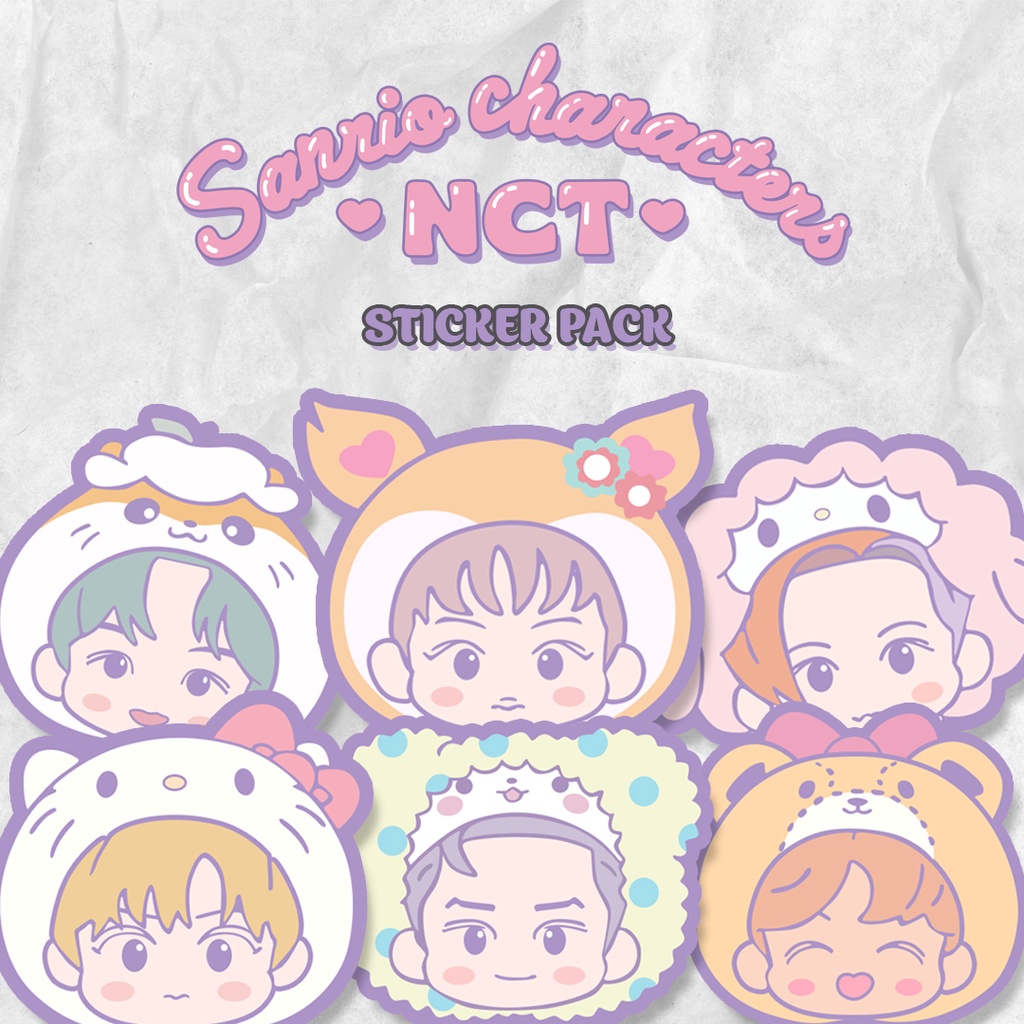 Nct SANRIO Sticker pack / kpop stickers / nct stickers contain 23 pcs ...