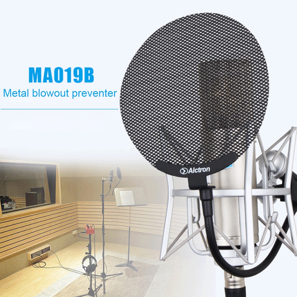 Alctron MA019B Microphone Mini Pop Filter Metal Anti Spray Hood Mic ...