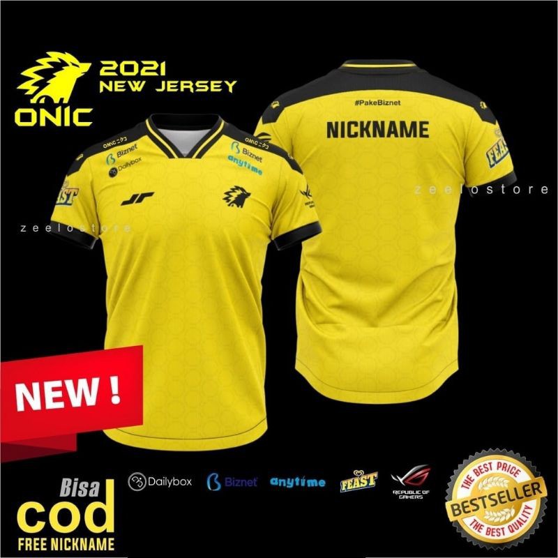 Onic 2021 Esports T-Shirt Jersey free nickname gaming Shirt | Shopee ...