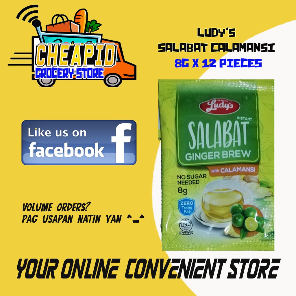 Ludy's Instant Salabat / Ginger Brew with Calamansi - 8 grams x 12 ...
