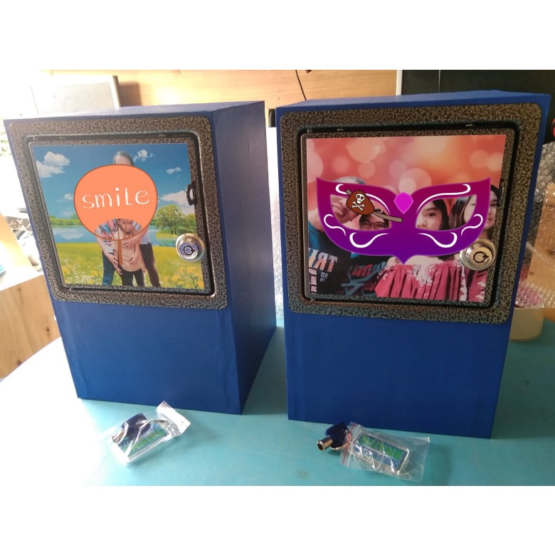 CUSTOMIZED Mini Vault Alkansya with 1 KEY or 2 KEYS(Extra Key) DIRECT ...