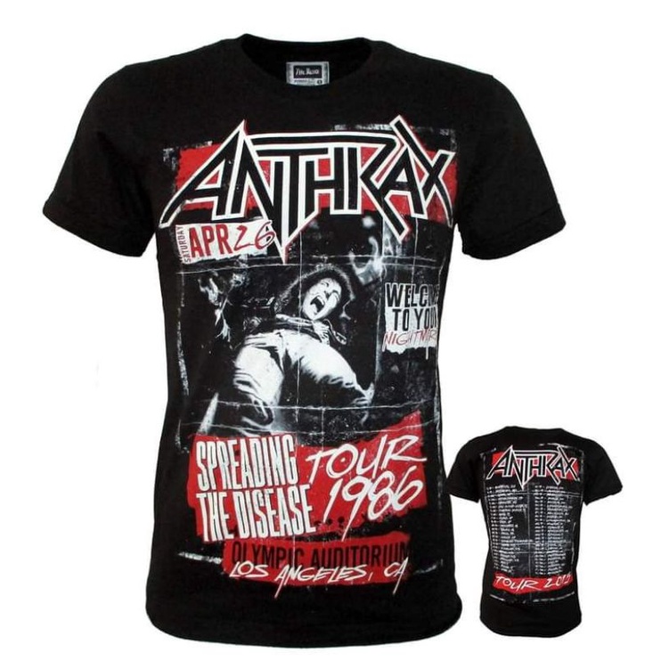 ANTHRAX Spreading Tour Holiday/ROXX Rock band shirt S M L XL | Shopee ...
