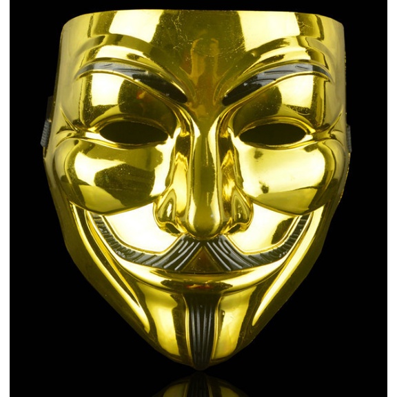 Vendetta Glossy Mask V for Anonymous Guy Fawkes Halloween Mask Hacker ...
