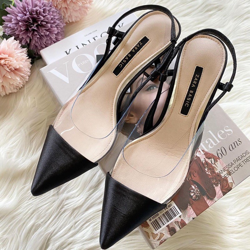 Zara BASIC TRANSPARENT HEELS [ORIGINAL] | Shopee Philippines