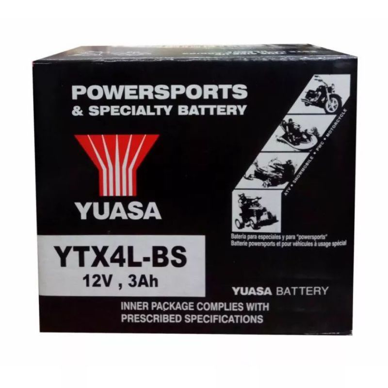 YUASA Battery YTX4L ORIGINAL for Motorcycle Mio i 125, Soulty, Soul i ...