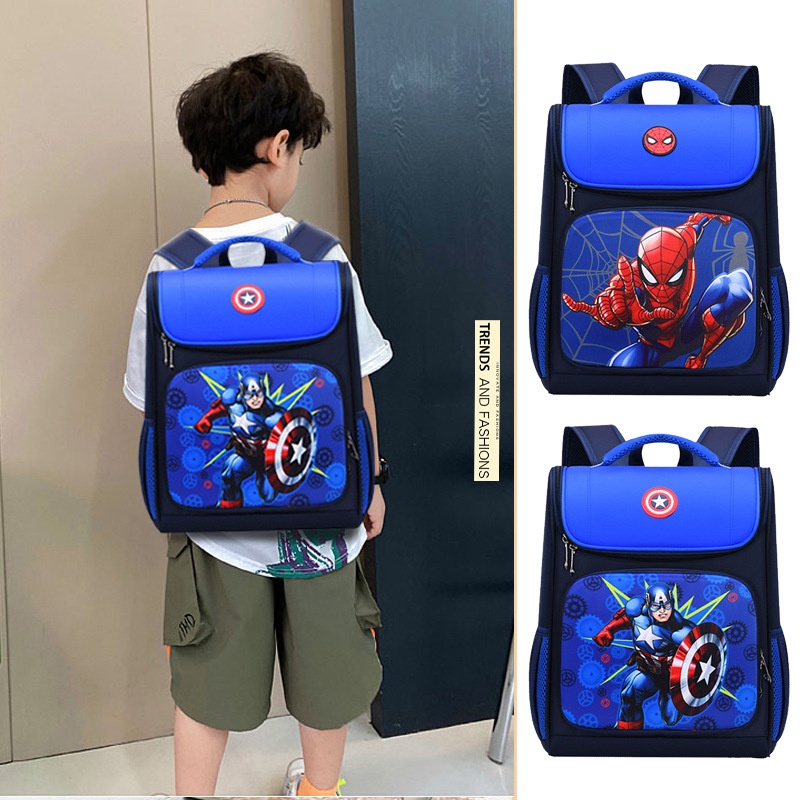 Kids school bag primary waterproof backpacks Spiderman/Captain America ...