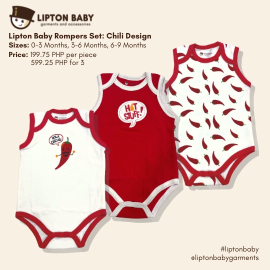 Lipton Baby Rompers: Chili Design | Shopee Philippines