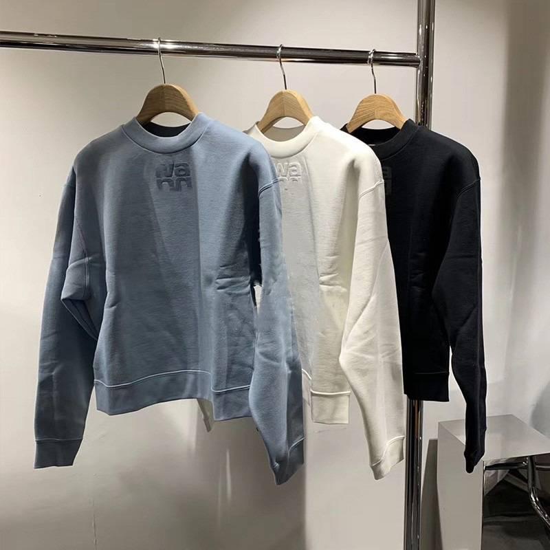 aw foam logo print inner brushed sweatshirt multiple colors | Shopee ...