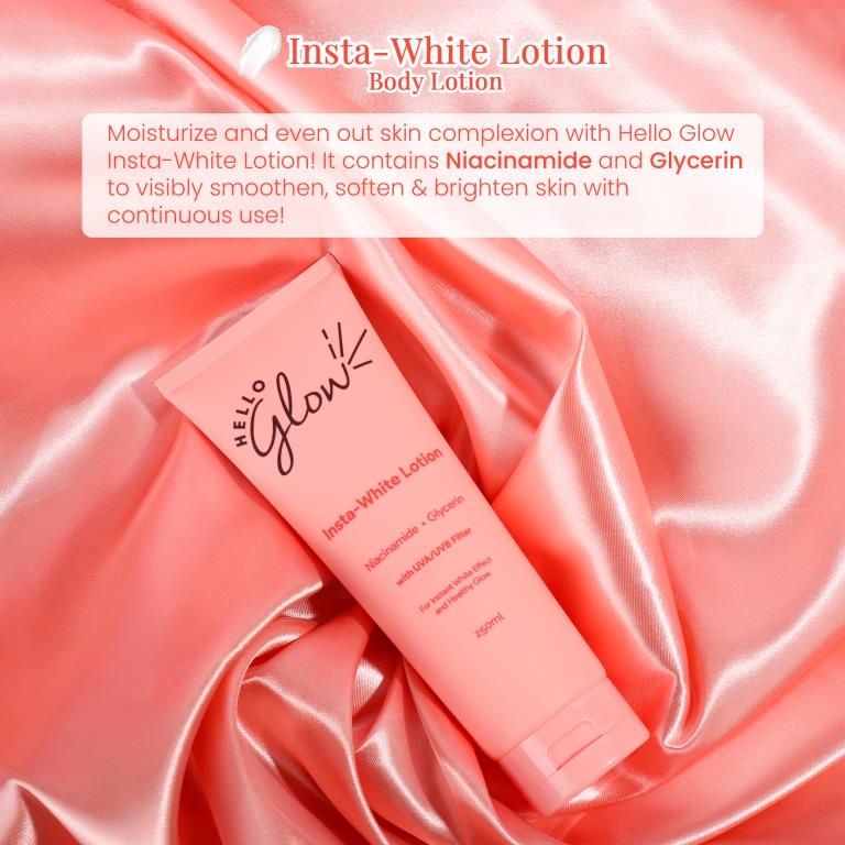 Hello Glow Insta White Lotion 250ml (Whitening Lotion) | Shopee Philippines