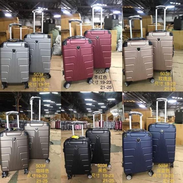 maleta luggage double zipper size small 20inch medium 24inch | Shopee ...