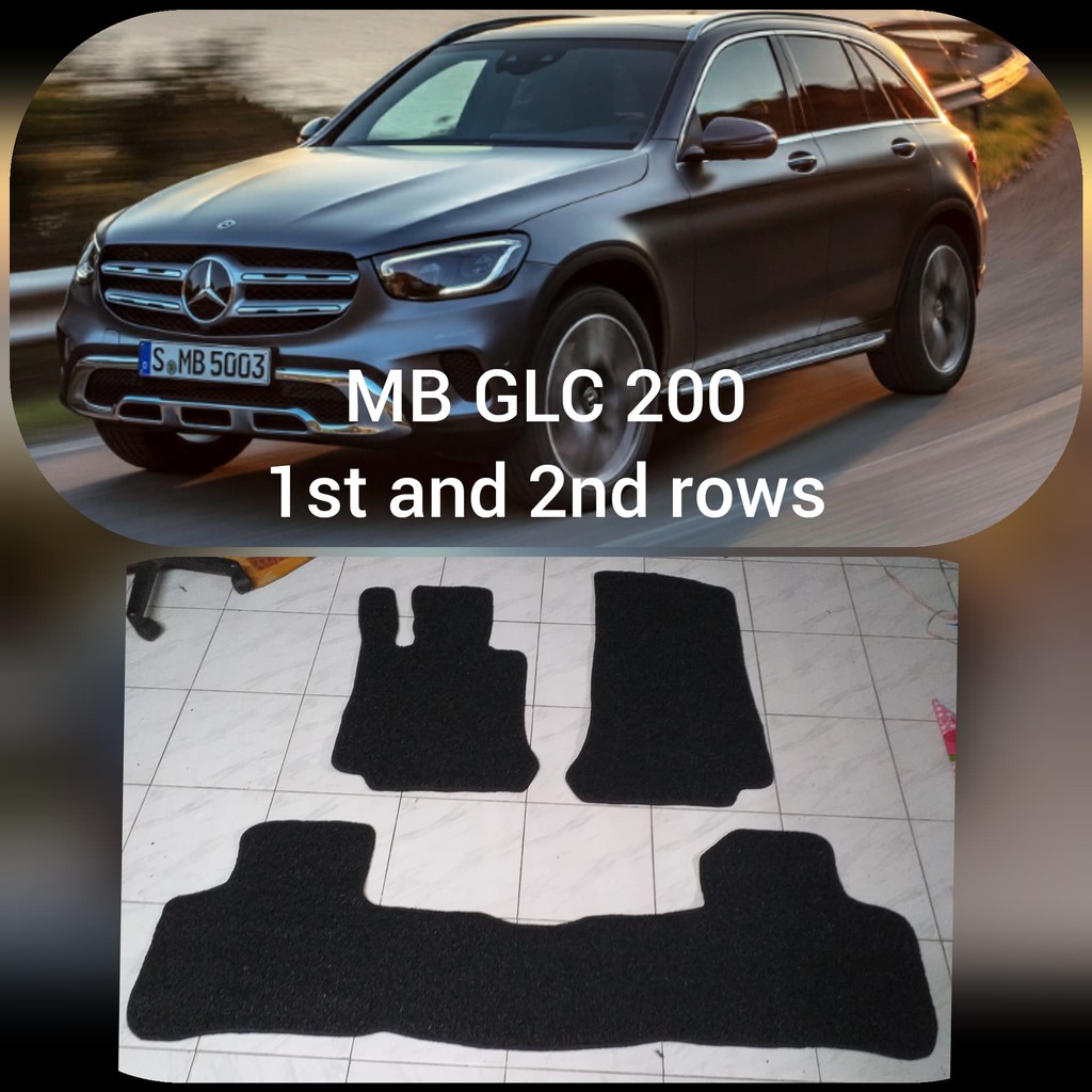 Mercedes Benz MB GLC 200 nomad rubber car mat with piping 1st and 2nd ...