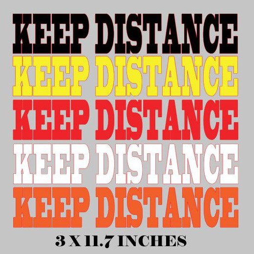 KEEP DISTANCE REFLECTORIZE CUT OUT VINYL STICKER | Shopee Philippines