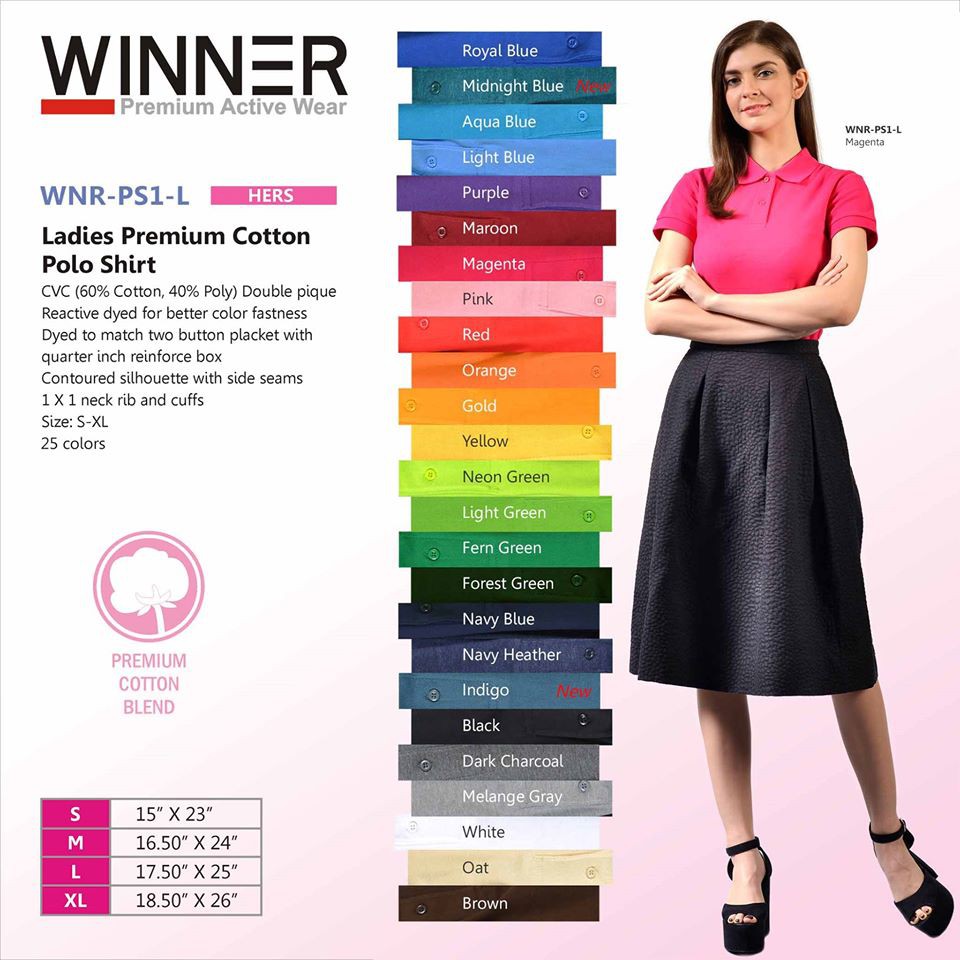 Winner Ladies Premium Cotton Polo Shirt (Honeycomb) | Shopee Philippines