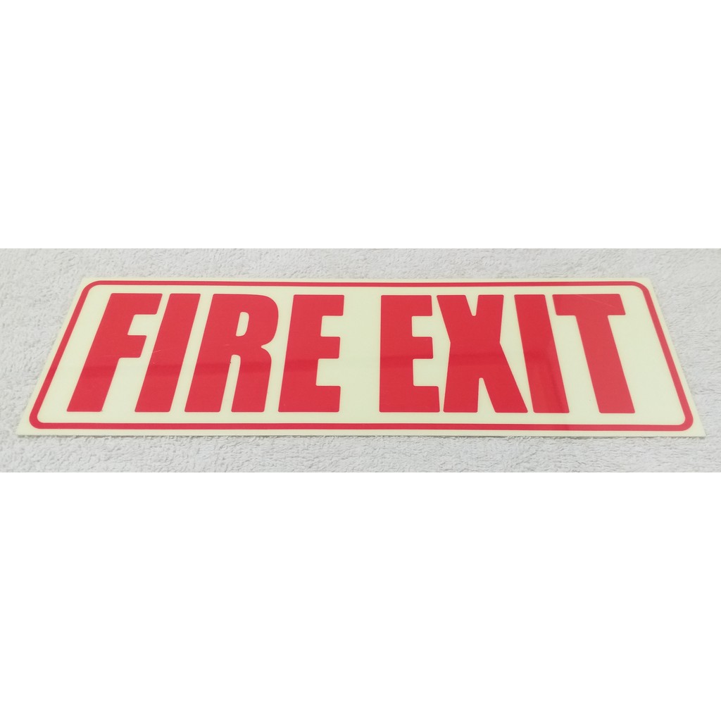 Luminous Fire Exit Sign Sticker | Shopee Philippines