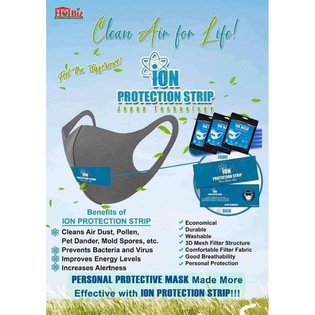 HCI Personal Protective Ion Mask (Japan Technology) | Shopee Philippines